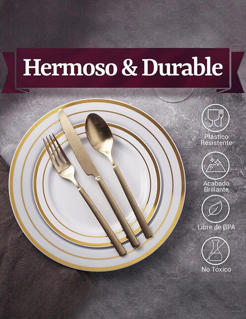 Plato fiesta Berry Hip de plástico 50 piezas 2